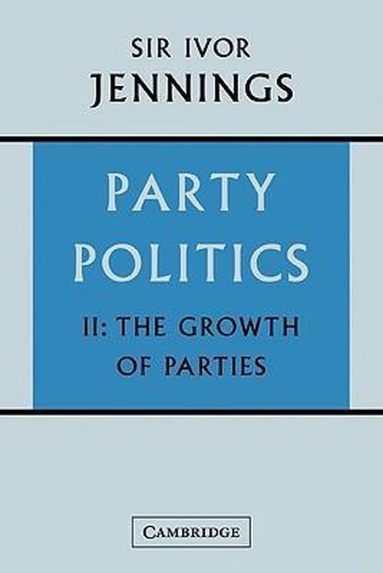 Party Politics | 9780521137942 | Ivor Jennings | Boeken | bol