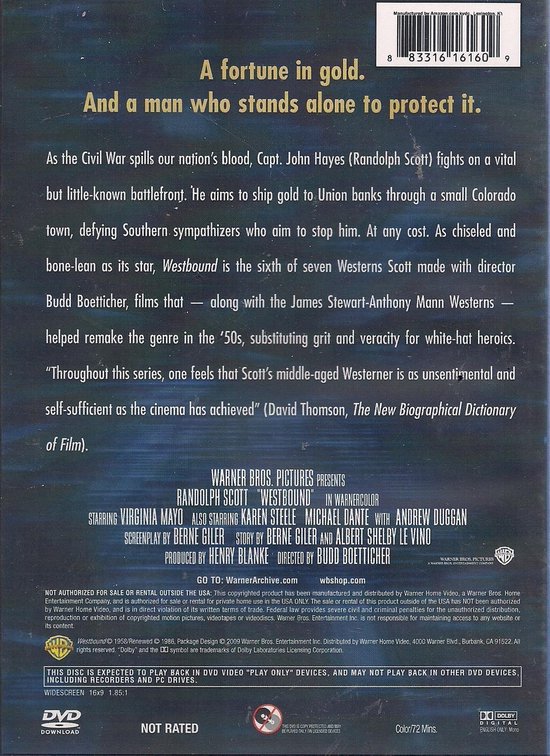 Westbound (import) (Dvd), Virginia Mayo | Dvd's | bol