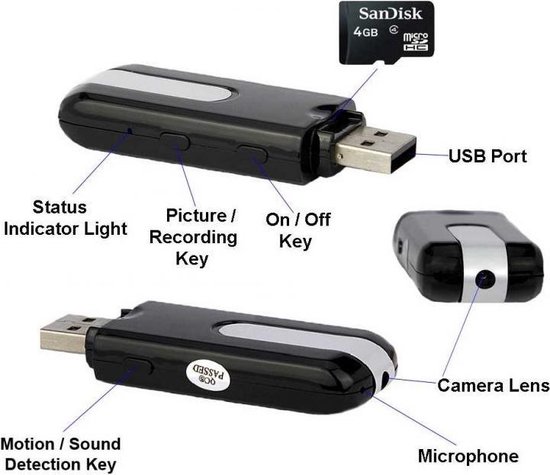 bol.com | Spy USB Stick Camera Recorder HD