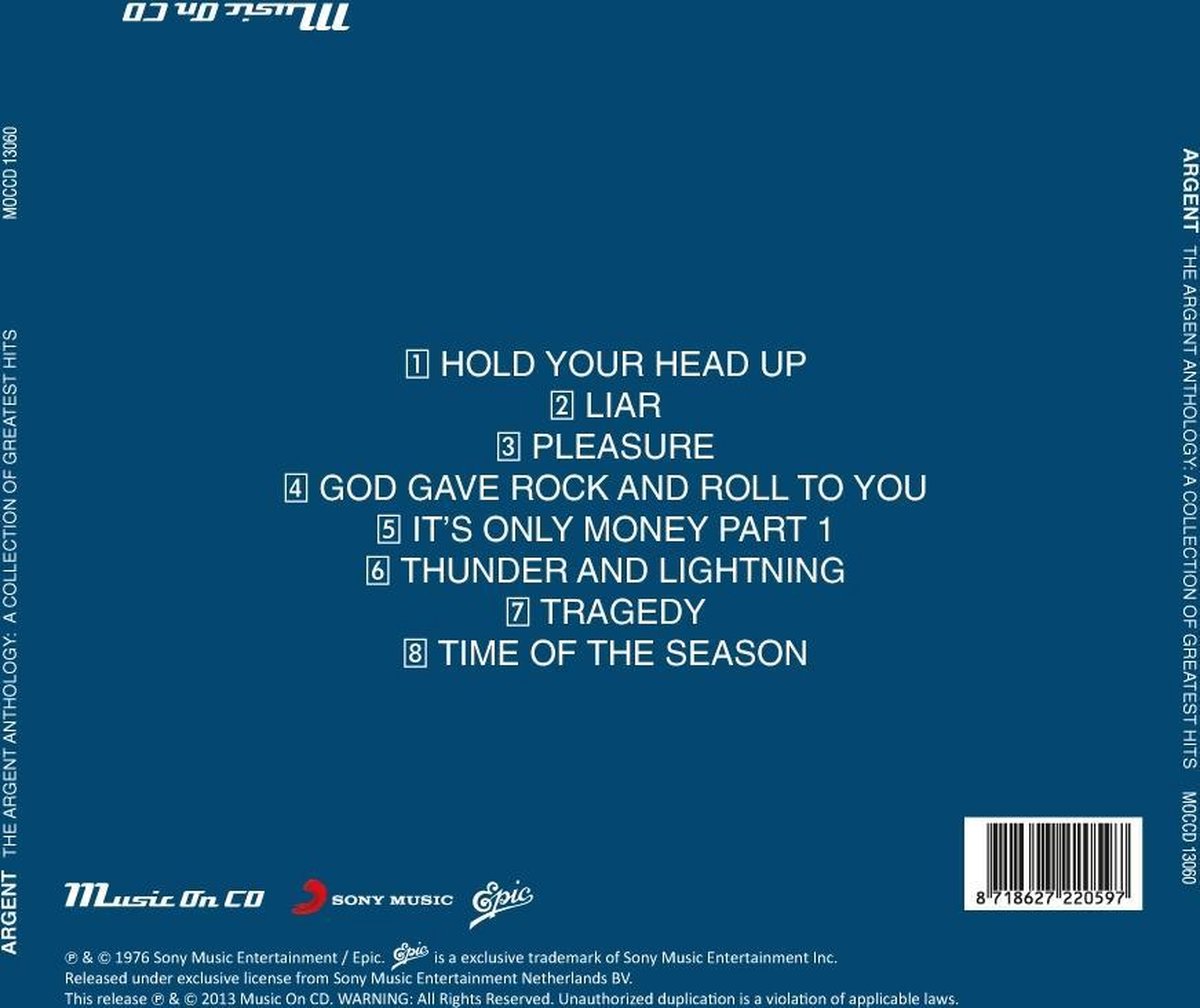 Anthology, Argent | CD (album) | Muziek | bol