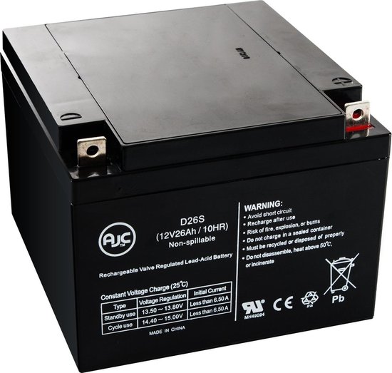 Ritar RT12280 12V 26Ah UPS Noodstroomvoeding Reserve batterij | bol