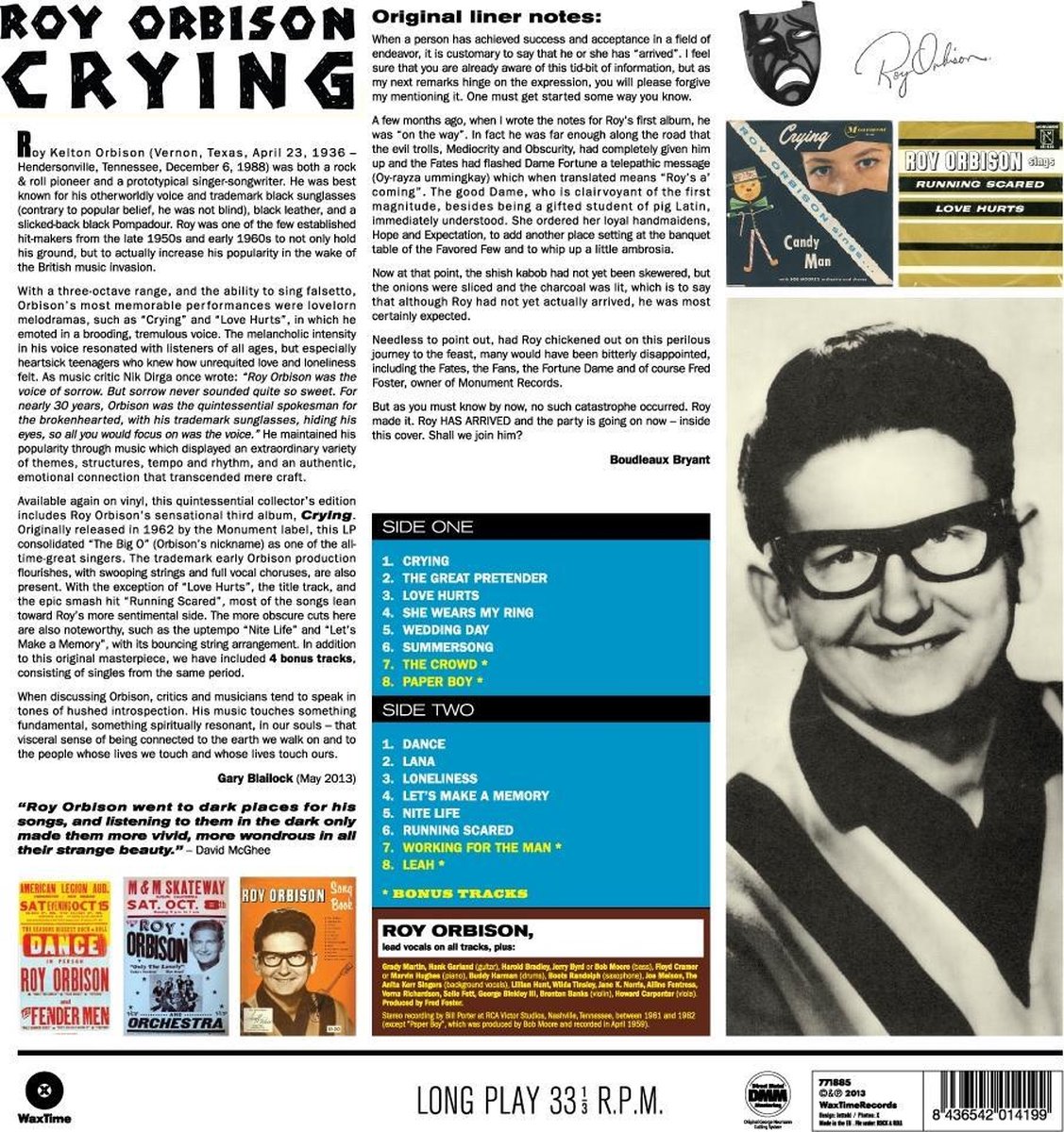 Crying, Roy Orbison | LP (album) | Muziek | bol.com