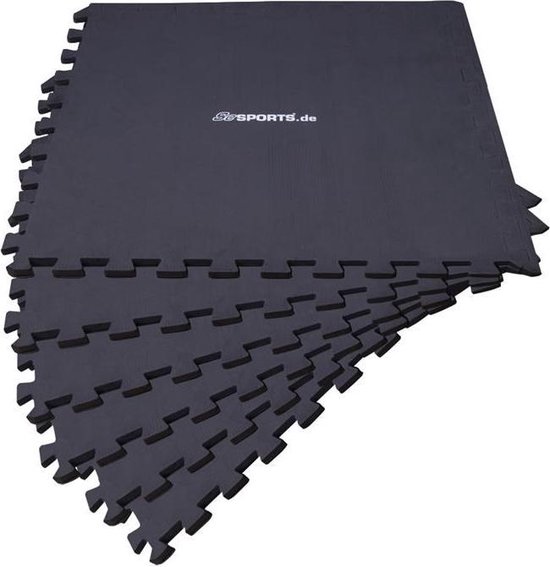 ScSPORTS® Fitness Puzzelmat Vloerbeschermingsmat met rand Set van 6 | bol