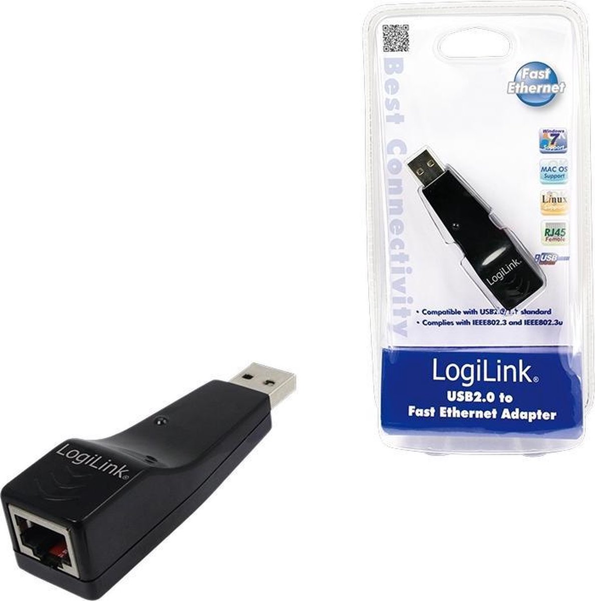 LogiLink Fast Ethernet USB 2.0 Adapter 100Mbit/s netwerkkaart ...