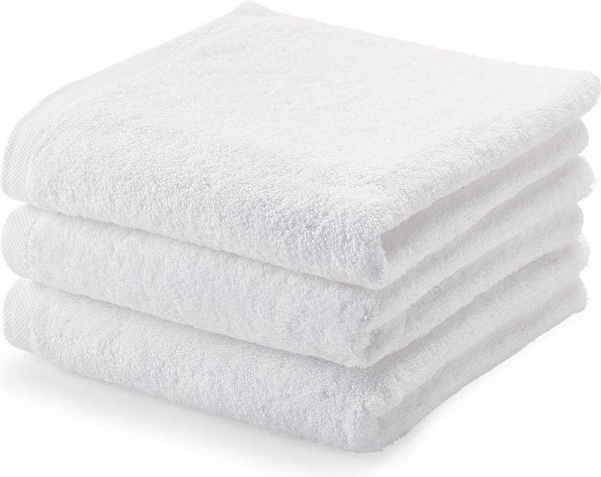 Aquanova London - Handdoek - 55x100 cm - Wit - Set van 3 | bol.com
