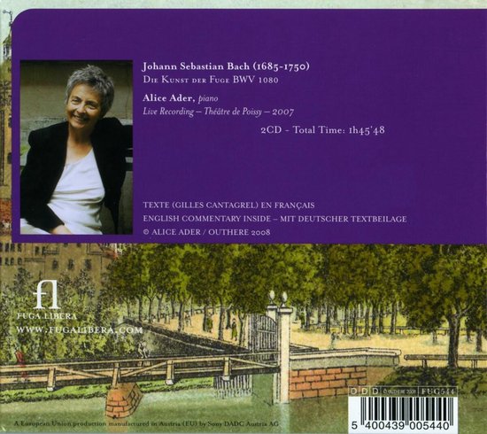 Alice Ader - J.S. Bach: Die Kunst Der Fuge Bwv 1080 (2 CD), Alice Ader ...