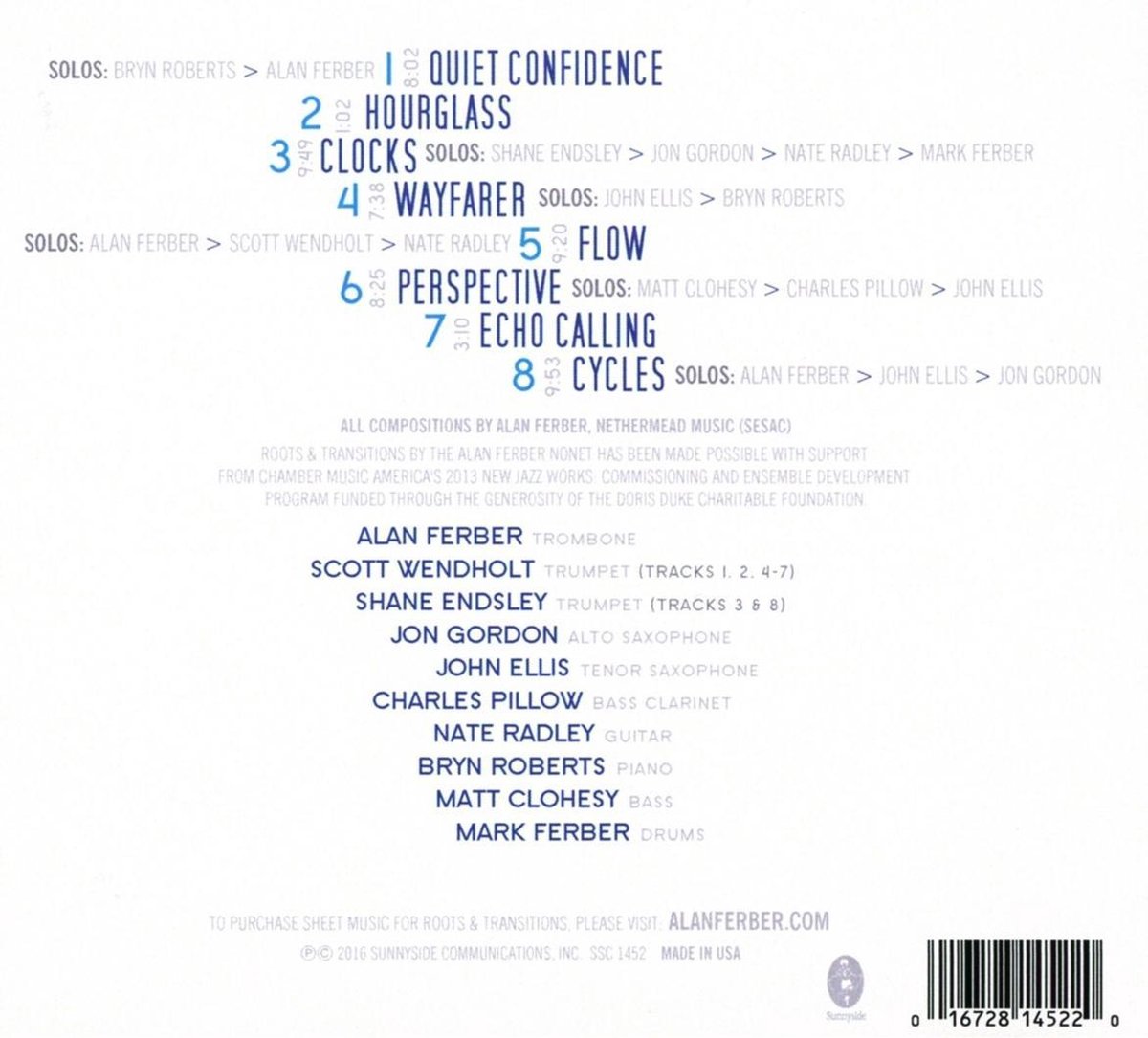 Roots & Transitions, Alan Ferber | CD (album) | Muziek | bol.com