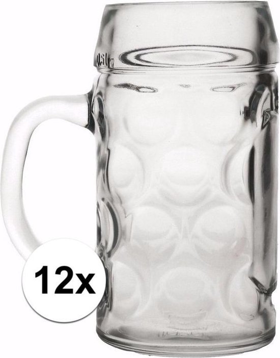 Oktoberfest 12x Bierpullen/Bierglazen 0,5 liter - Oktoberfest/Bierfeest feestartikelen... | bol