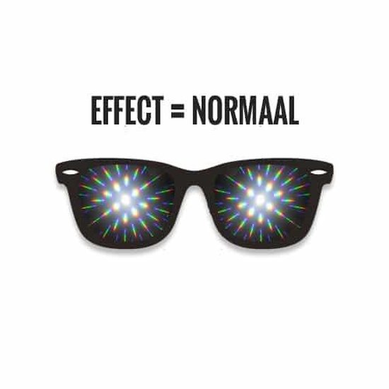 Freaky Glasses® - NEON spacebril transparant - festival bril - led bril ...