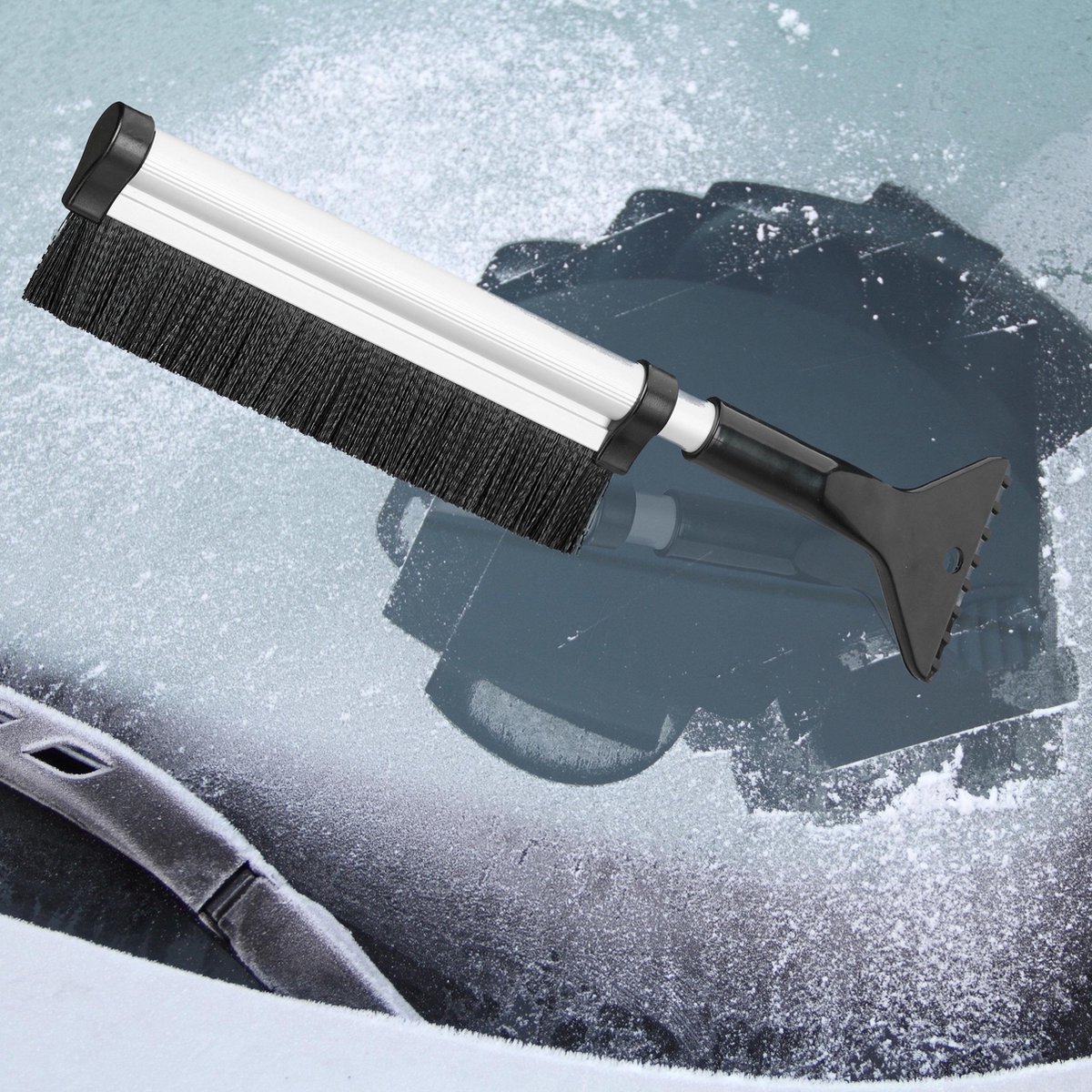 relaxdays ijskrabber auto met bezem - telescopisch - vrachtwagen - SUV ...