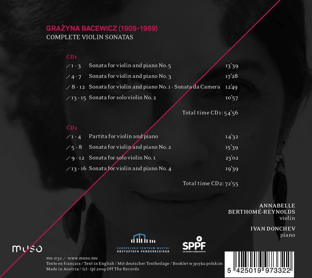 Annabelle Berthomé-Reynolds & Ivan Donchev - Complete Violin Sonatas (2 ...
