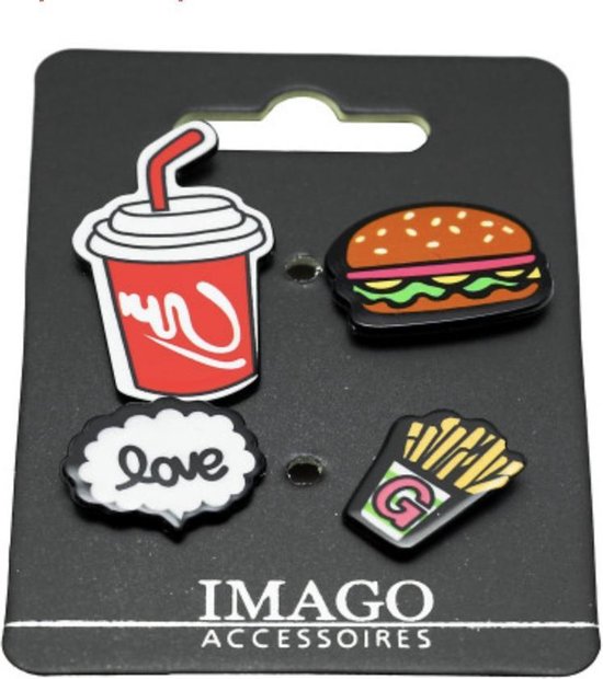 Boutons - Pins - Pin - Set de 4 - Fast food | bol.com