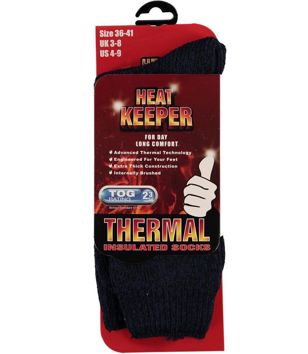 Heat Keeper Dames thermosokken blauw jeans - 36/41 | bol.com