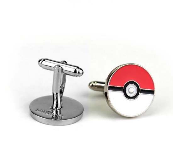 Manchetknopen Pokemon Pokeball Zilverkleurig Rood Wit | bol