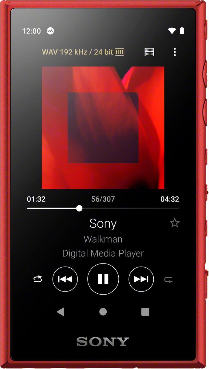 Sony NW-A105 Walkman - Hi-Res Audio MP3-speler - 16GB - Rood | bol.com