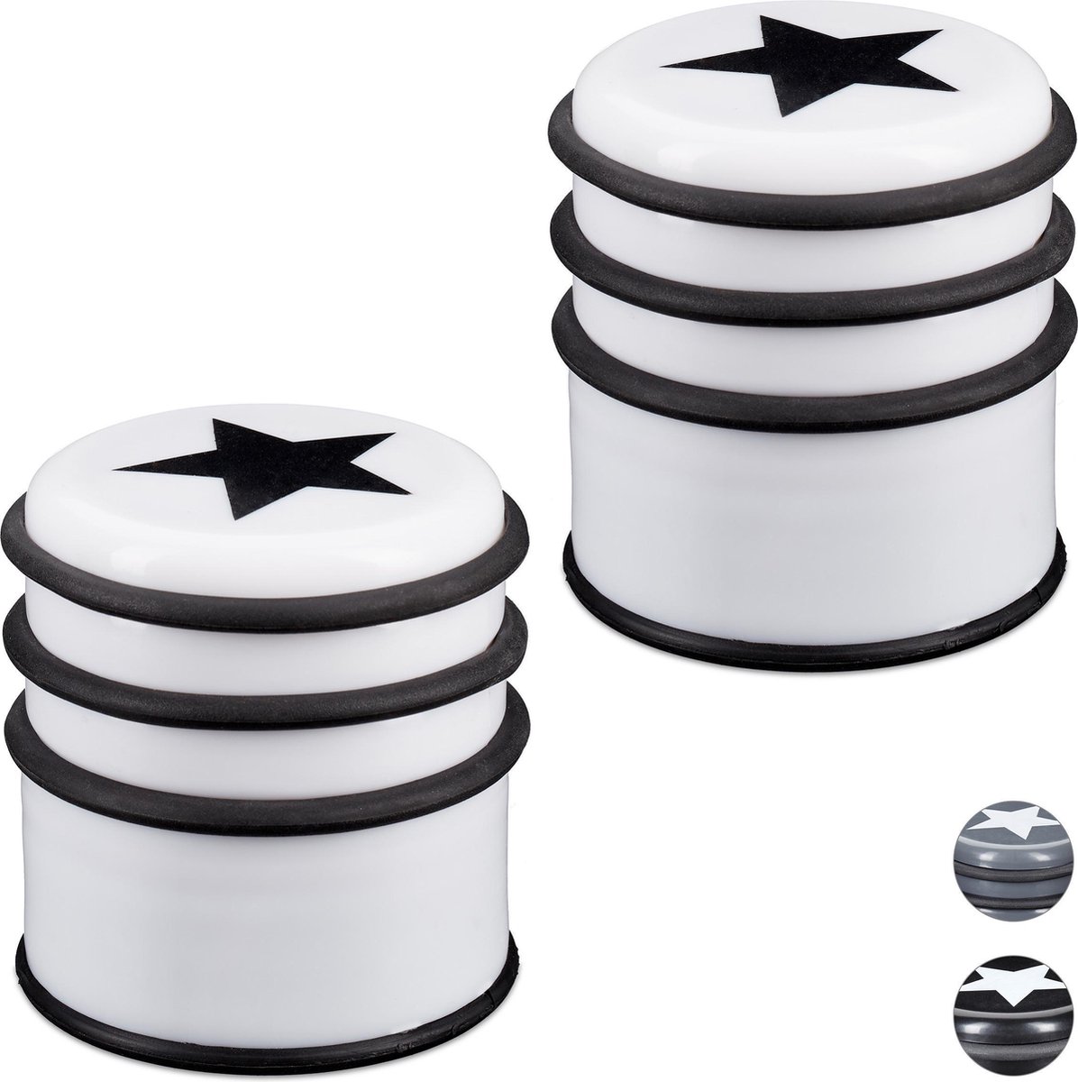 Relaxdays 2x deurstop ster - massief - deurstopper - 8 cm hoog ...