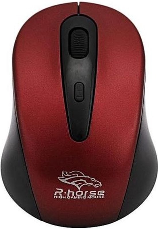 RF-2804B R-horse Wireless Mouse | 2.4 Ghz draadloos | Rode/Zwart | bol.com