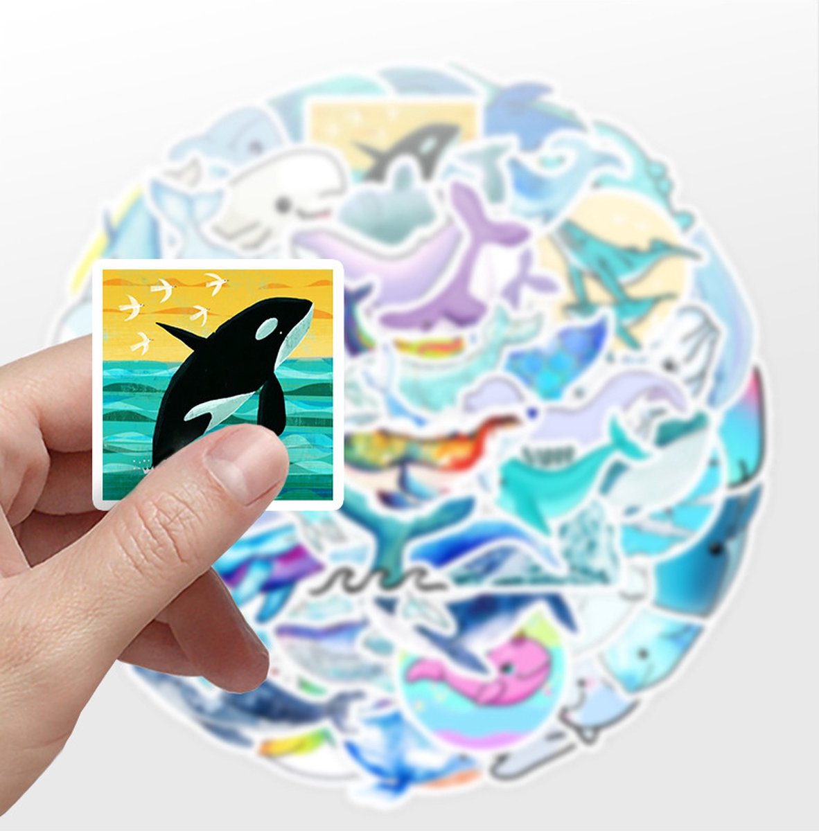 Stickermix Walvissen en Dolfijnen | 50 stickers | Zeedieren, orcas, onderwater |... | bol.com
