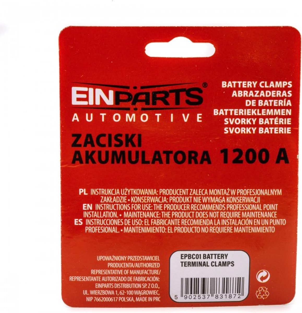 AUTO accu klemmer EPBC01 BATTERY TERMINAL CLAMPS accu klemmen set van 2 ...