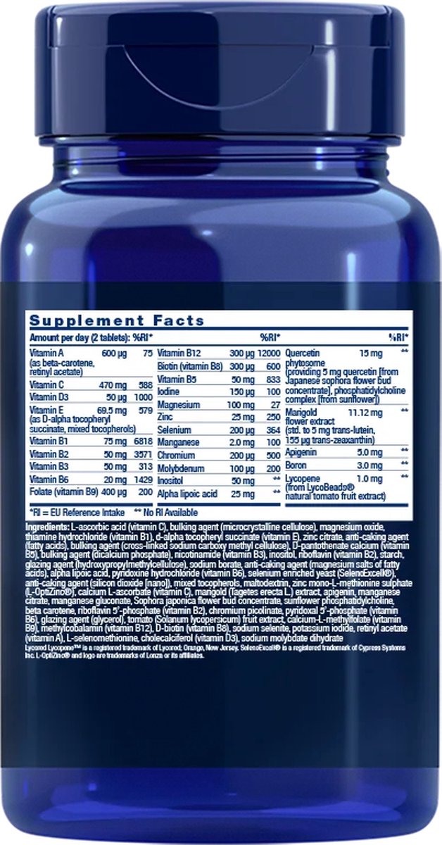 Life Extension Multivitamine - 120 Tabletten | bol.com