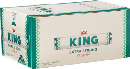 King - Pepermunt Extra Stong Original - 36 rollen | bol