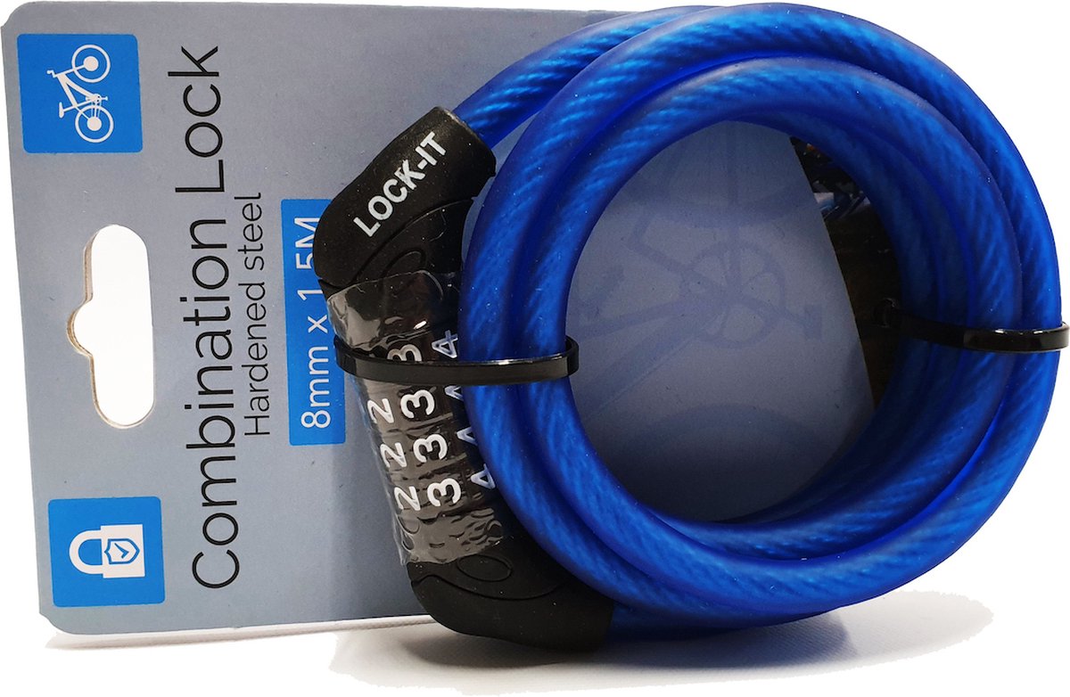 Fietsslot Combinatie - combinatie fietsslot - fietsslot met code | bol.com