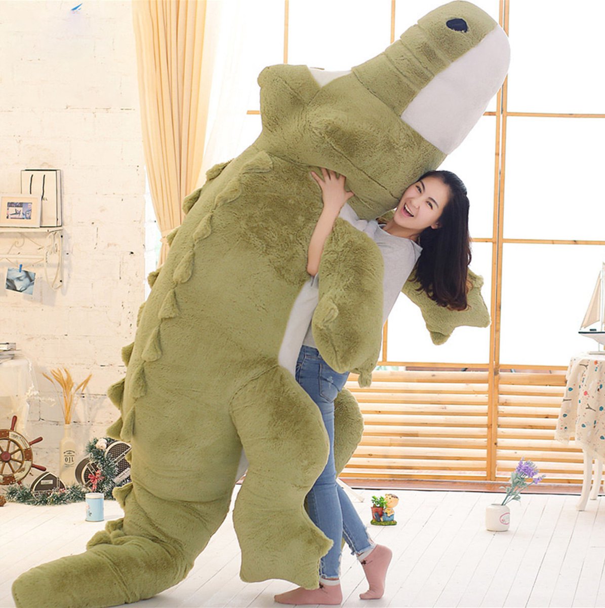 Mega krokodil knuffel | Maarliefst 3 meter lang | XXL pluche beest ...