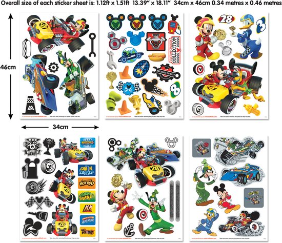 Muursticker Box Mickey Mouse Walltastic - 74 stickers | bol.com