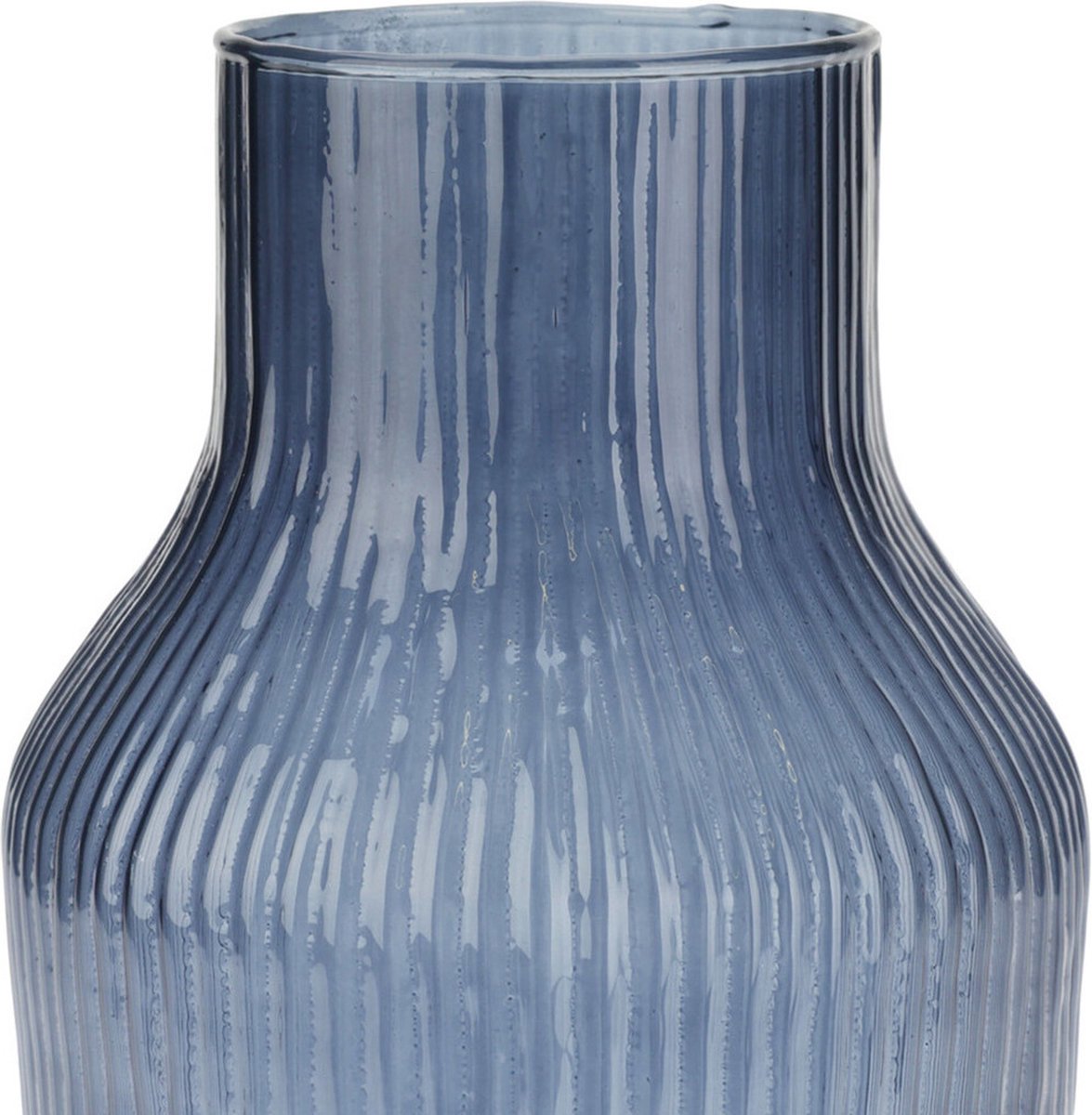 Excellent Houseware glazen vaas / bloemen vazen - blauw - 12 x 23 cm ...