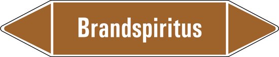 Brandspiritus leidingmarkering op vel 179 x 37 mm - 5 per vel | bol.com