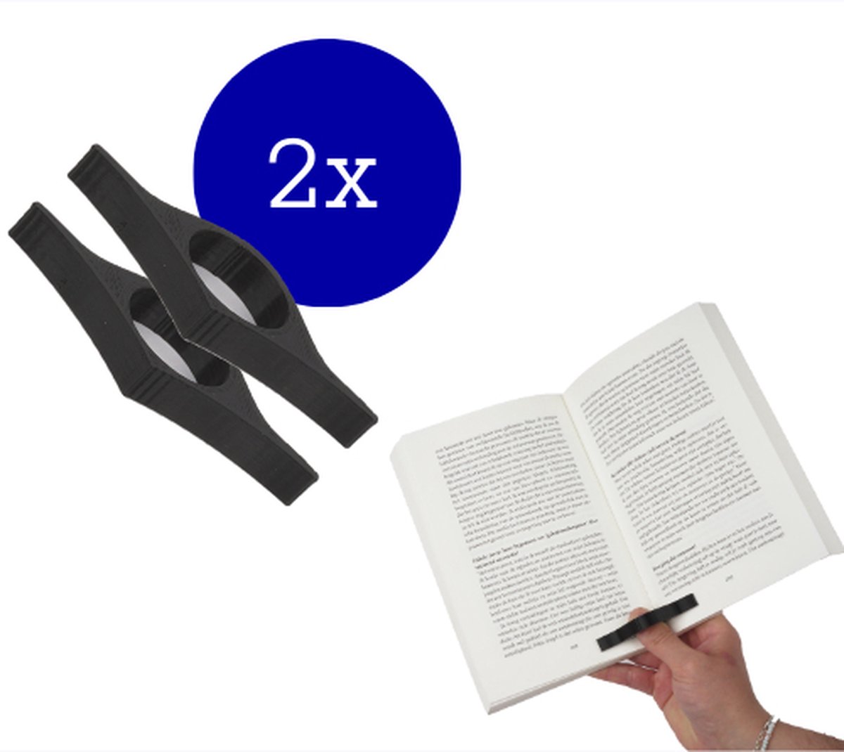 Duimlegger- Zwart - boek openhouder - leesring - boekring ...