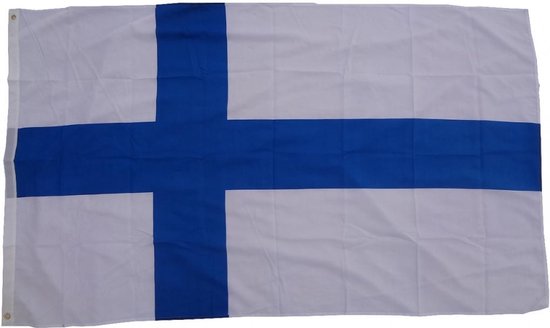 Vlag Finland 90 x 150 cm vlag met 2 oogjes 100 g/m² stofgewicht sis ...