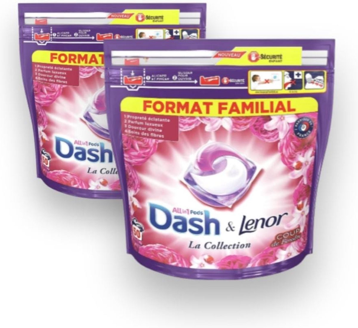 Dash Allin1 Pods wasmiddel in capsules, 100 wasbeurten (2 x 50)- coup ...