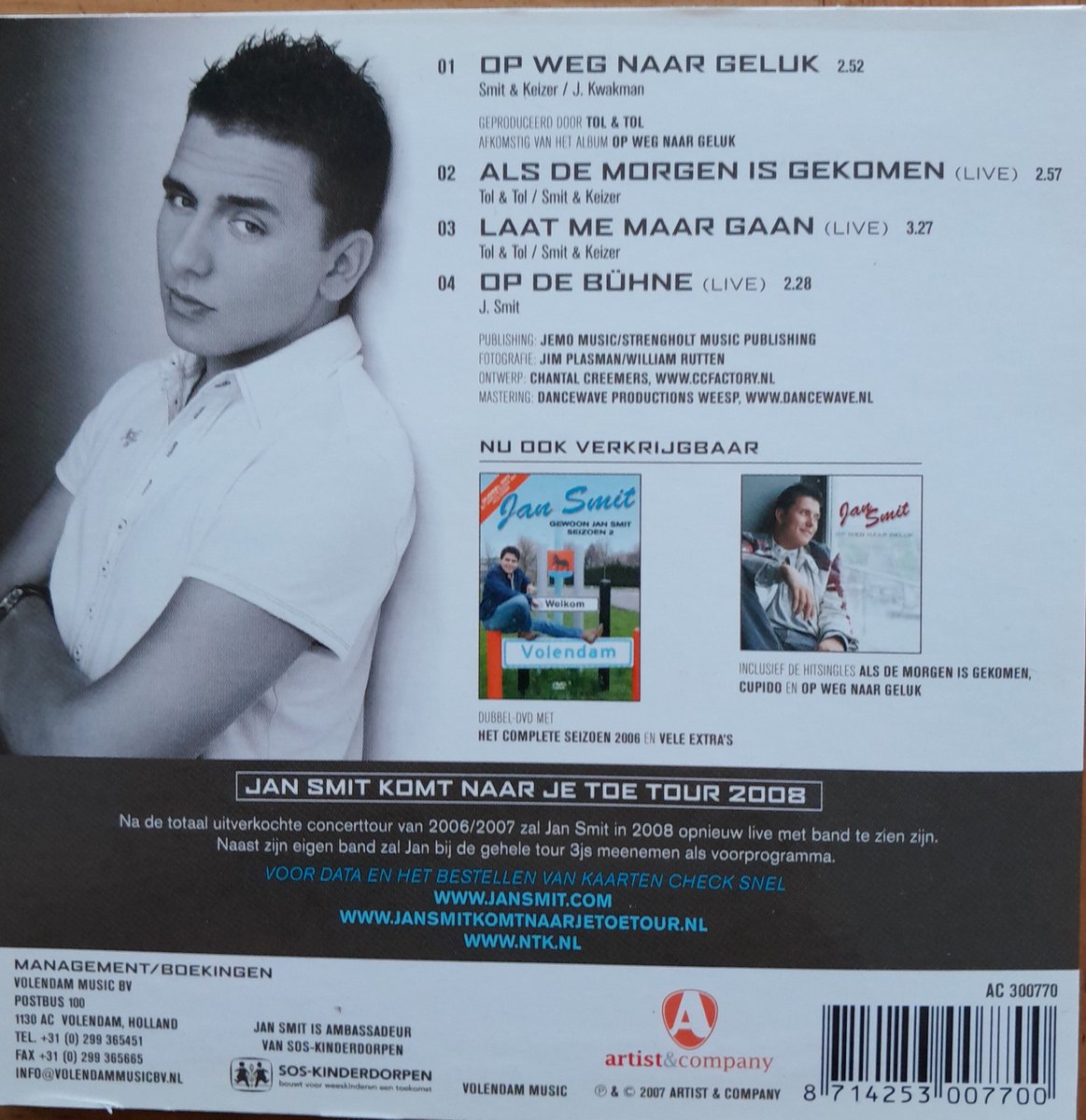 Op Weg Naar Geluk Cd-Single, Jan Smit | Muziek | bol.com