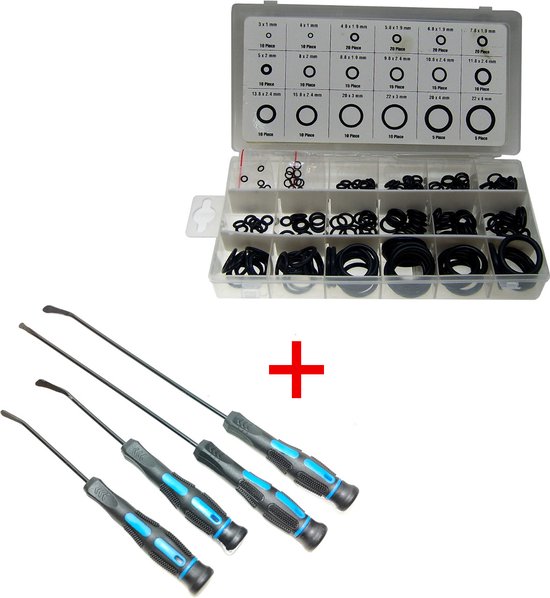 O ringen 225 delig + O-ring verwijder gereedschap tools set ringen ...