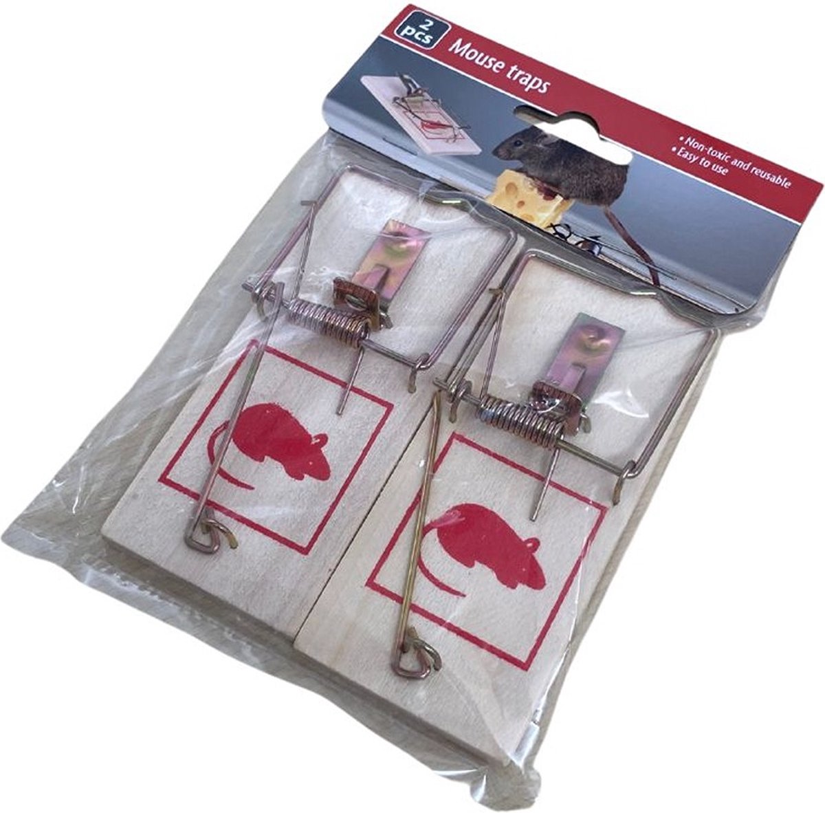 Set van 2 traditionele houten muizenvallen | bol