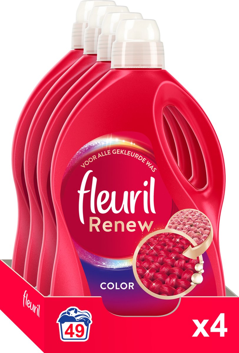 Fleuril Renew Kleur Vloeibaar Wasmiddel - 2,695 L - 49 Wasbeurten | bol.com
