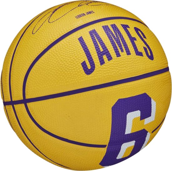Wilson NBA Player Icon LeBron James Mini Ball WZ4007201XB, Unisex, Geel ...