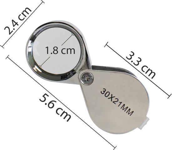 DIGIFLEX loep - lens 30 x 21 mm glas sieraden sieraden antiek ...