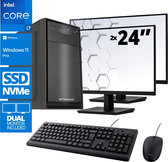 Intel Compleet PC SET | Intel Core i7 | 32 GB DDR4 | 1 TB SSD - NVMe ...
