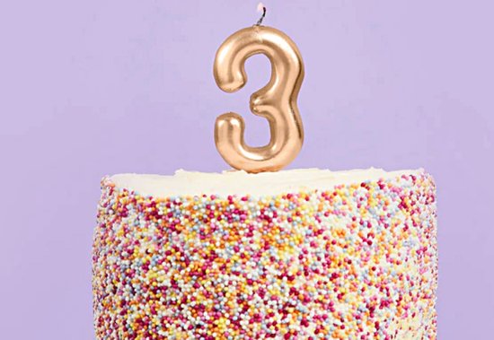 Cijfer 3 - Goud | bol