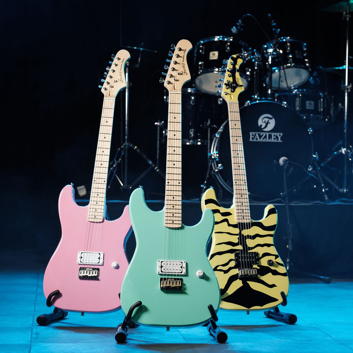 Fazley Hot Rod V2 FTD182SG-M guitare électrique avec chevalet fixe ...