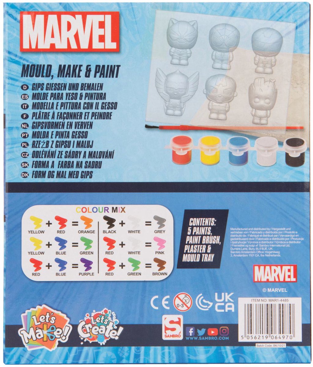 Marvel Gips Speelset - Maak je eigen sculpturen en schilder ze zelf ...