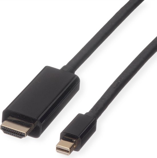 ROLINE Mini DisplayPort Cable, Mini DP-UHDTV, M/M, zwart, 3 m | bol.com