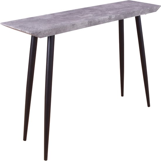 Edge sidetable 30x110 cm beton decor, zwart. | bol