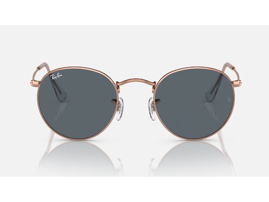 Ray Ban - Round Metal - Rose Gold - Blue | bol.com