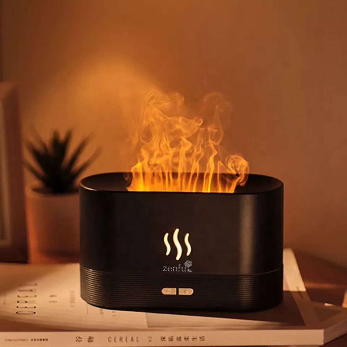 Flame Aroma Diffuser - Vlam effect - Luchtbevochtiger - Aromatherapie ...