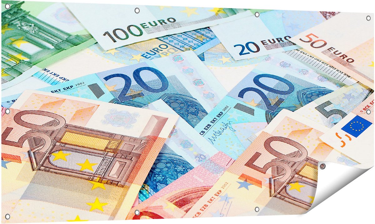 Gards Tuinposter Euro Geld Biljetten - Briefjes - 140x70 cm - Tuindoek ...