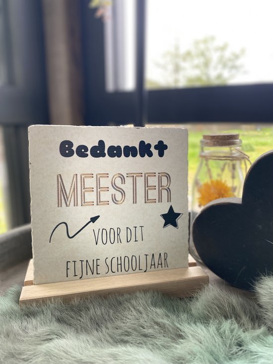Tegel Bedankt Meester - einde schooljaar - cadeau meester - school ...