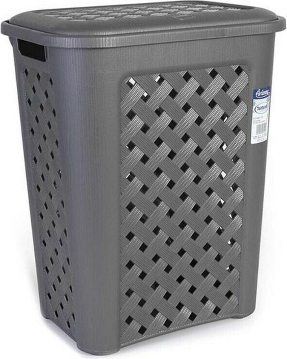 Wasmand Met Deksel Plastic Grijs 30 L | bol.com